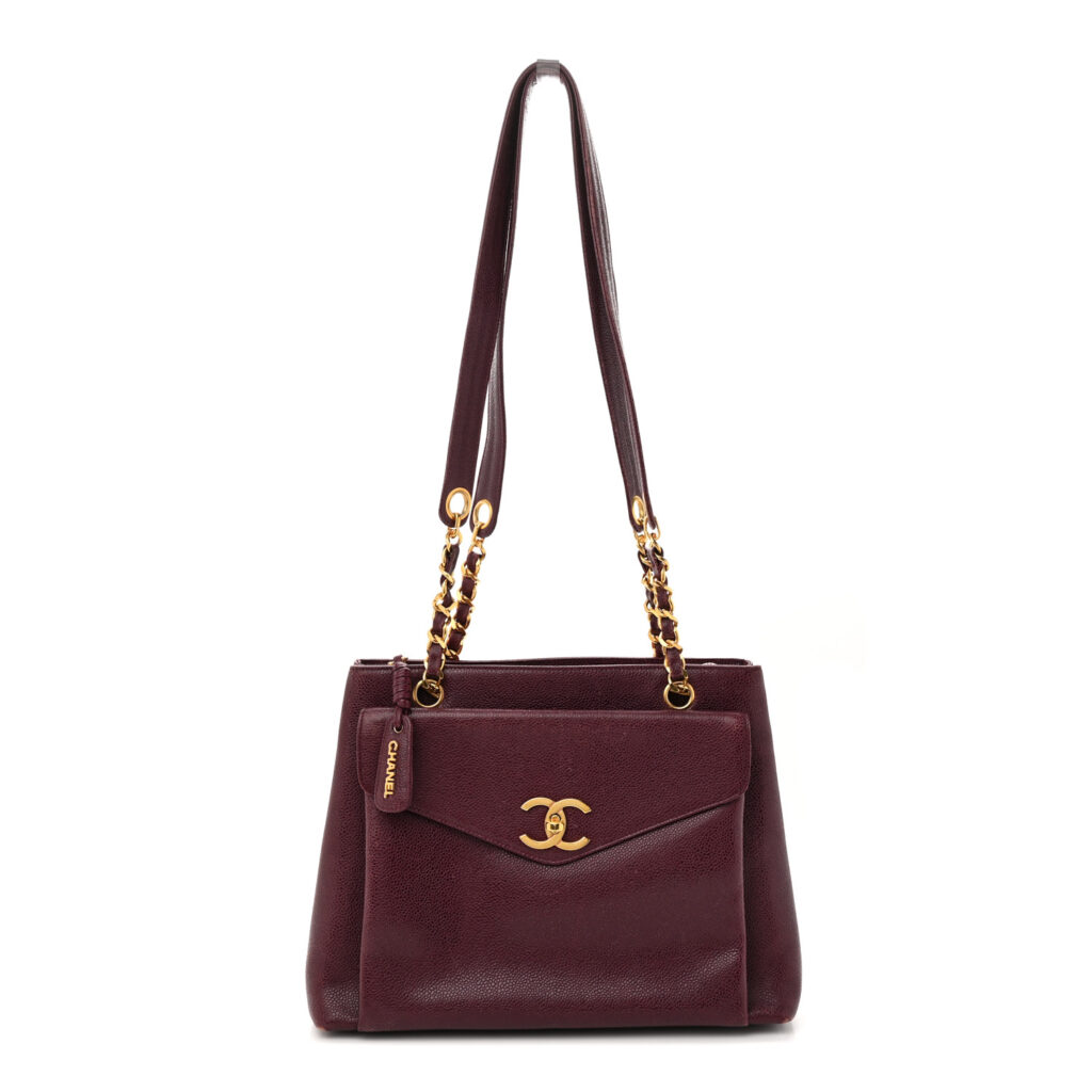 Chanel Flap Shoulder Bag Burgundy - Purse Women